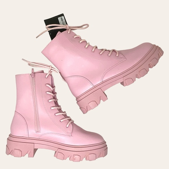 Forever 21 | Shoes | Light Pink Combat Boots New With Tags Forever 2 ...